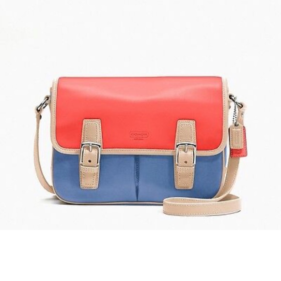 Coach | Bags | Coach Park Color Block Leather Crossbody Flap F23383 Sv ...